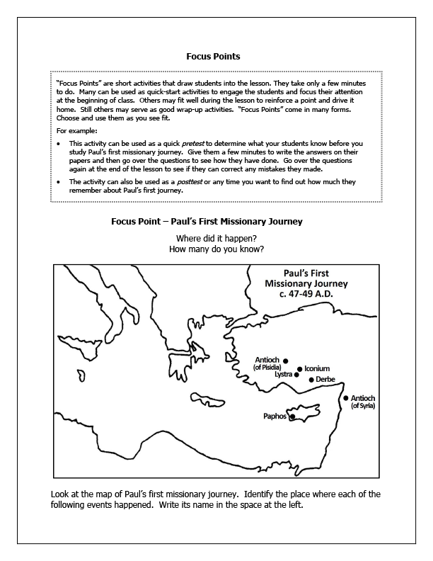 Paul’s First Missionary Journey (Map 1) - Tidings