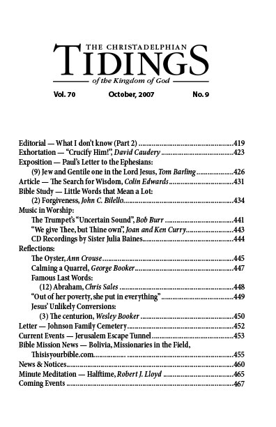 October 2007 - Tidings