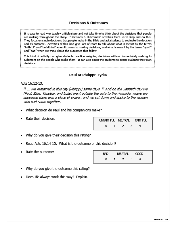 Lydia - Acts 16 - Tidings